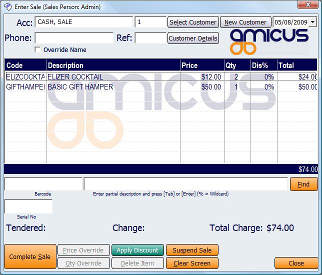 Cocktail Example - Amicus Documentation