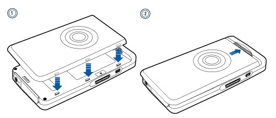 Removing and Inserting the Battery - Creative ZEN Vision W Documentation
