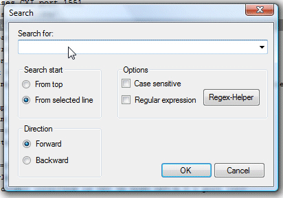 Search and Navigation - LogExpert Documentation