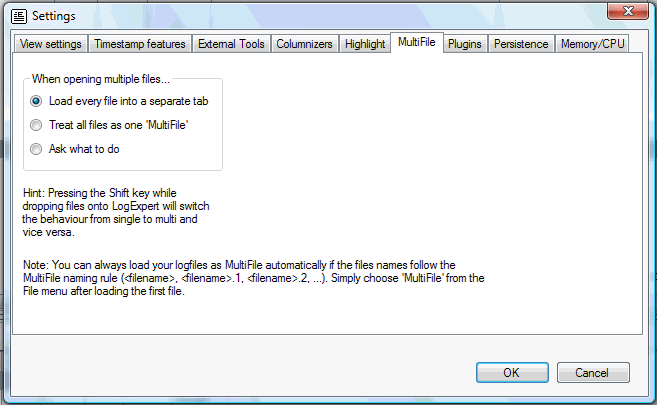 Settings - LogExpert Documentation