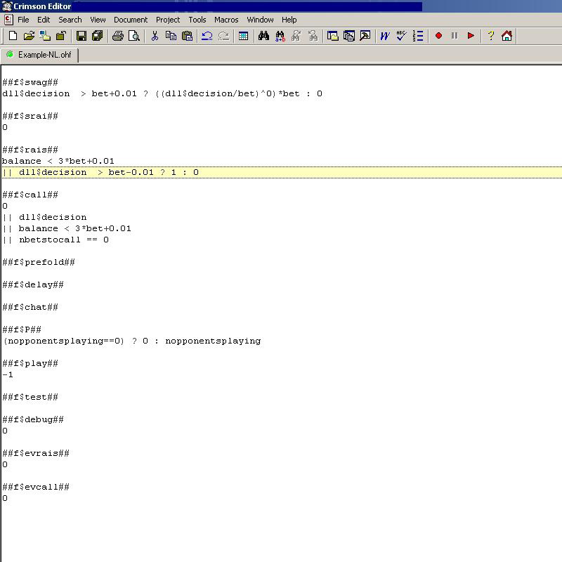 Converted document - OpenHoldem Documentation