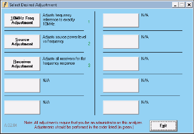 Adjustment Overview - M9370A / M9371A / M9372A / M9374A / M9375A ...