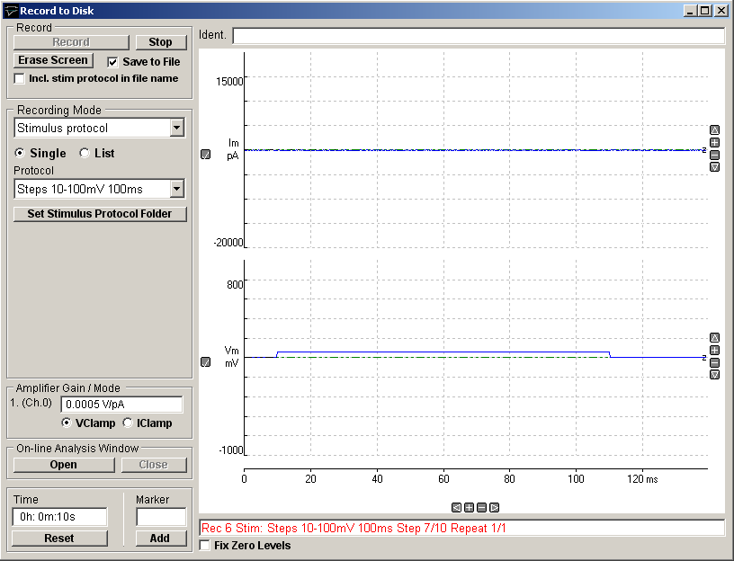 Recording Signals - WinWCP V5.3.8 Documentation