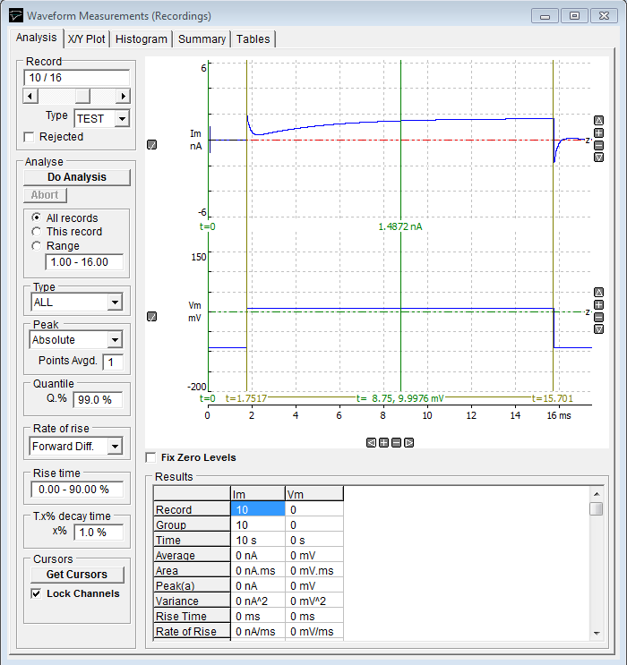 Running a Waveform Analysis - WinWCP Documentation