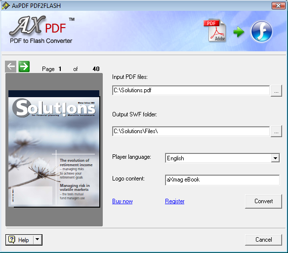 AXPDF PDF To Flash Converter AXmag Documentation