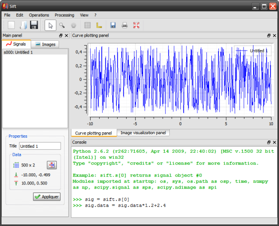Sift, the Signal and Image Filtering Tool - guiqwt Documentation