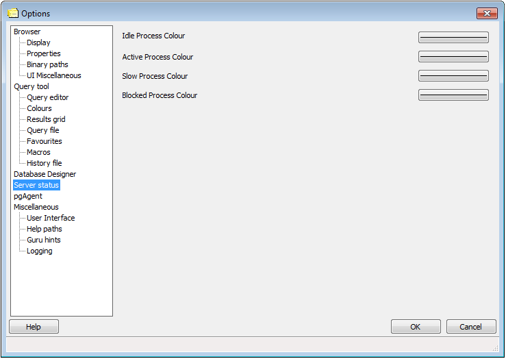 pgAdmin Server Status Options - pgAdmin III Documentation
