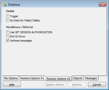 Restore - pgAdmin III Documentation