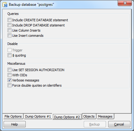 Backup - pgAdmin III Documentation