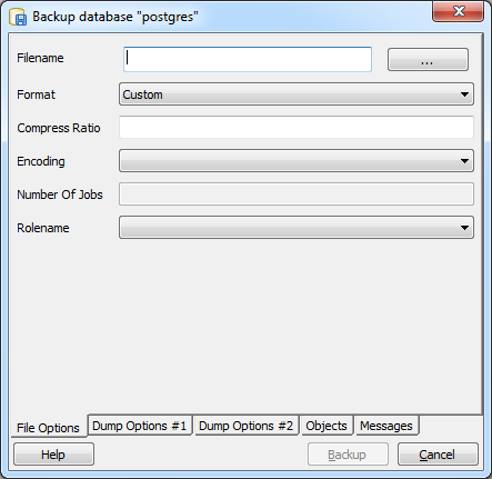 Backup - pgAdmin III Documentation
