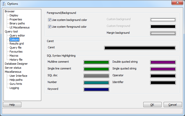 Pgadmin Query Tool Options Pgadmin Iii Documentation