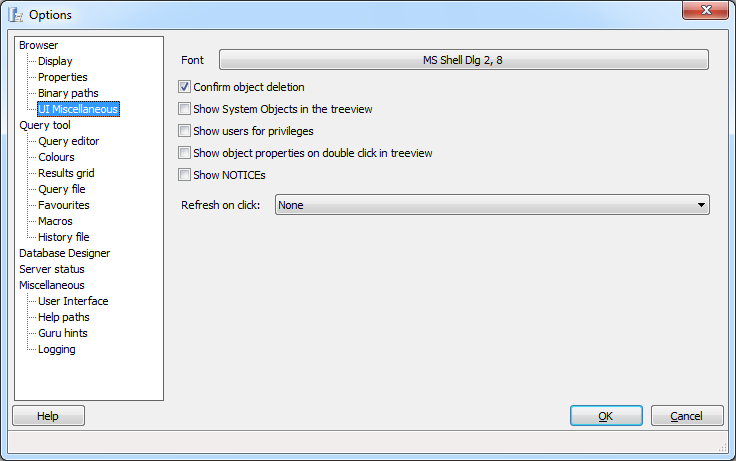 pgAdmin Browser Options - pgAdmin III Documentation