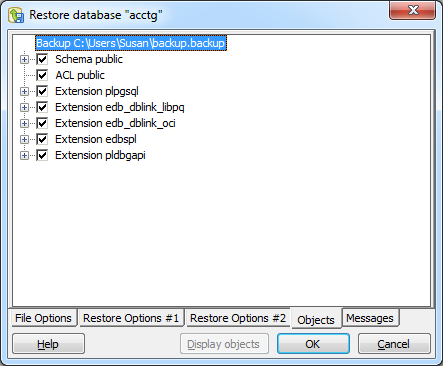 Restore - pgAdmin III Documentation